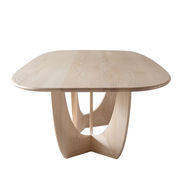 1600mm Modern Natural Dining Table with Wooden Top | Homary UK