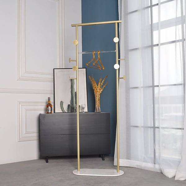 1800mm Contemporary Rail Coat Rack and Marble Base | Homary UK