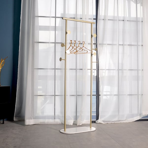 1800mm Contemporary Rail Coat Rack and Marble Base | Homary UK