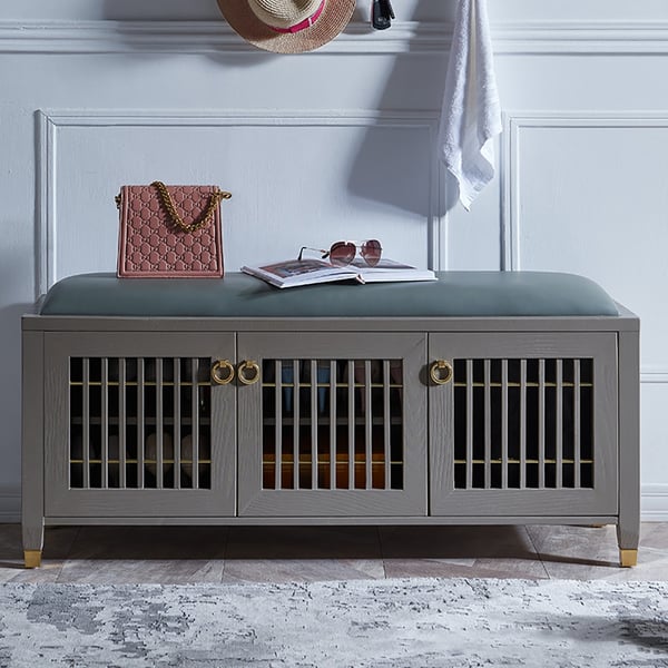 Contemporary Multifunction Upholstered Bench for Shoe Storage | Homary