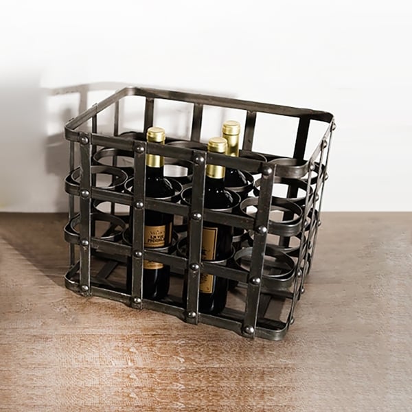 Industrial Metal Tabletop Wine Rack Storage Rack | Homary UK