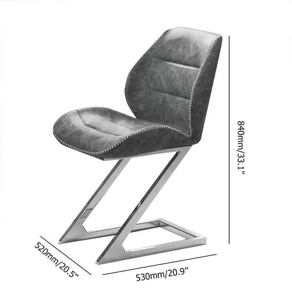 Gray Leather Task Chair Upholstered Office Chair | Homary UK