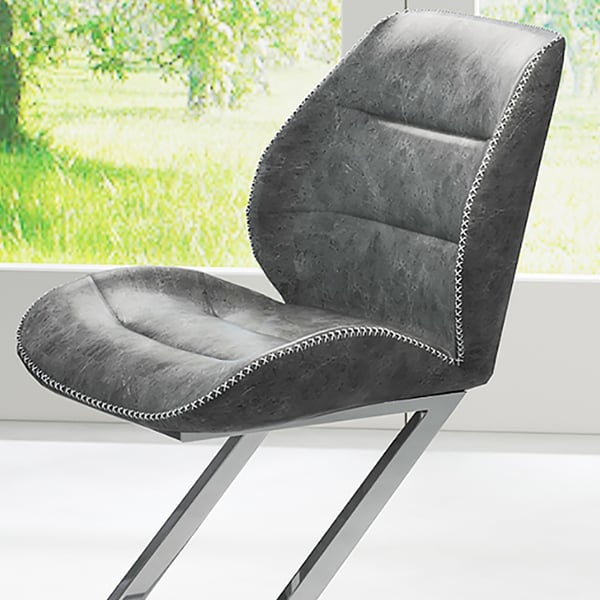 Gray Leather Task Chair Upholstered Office Chair | Homary UK