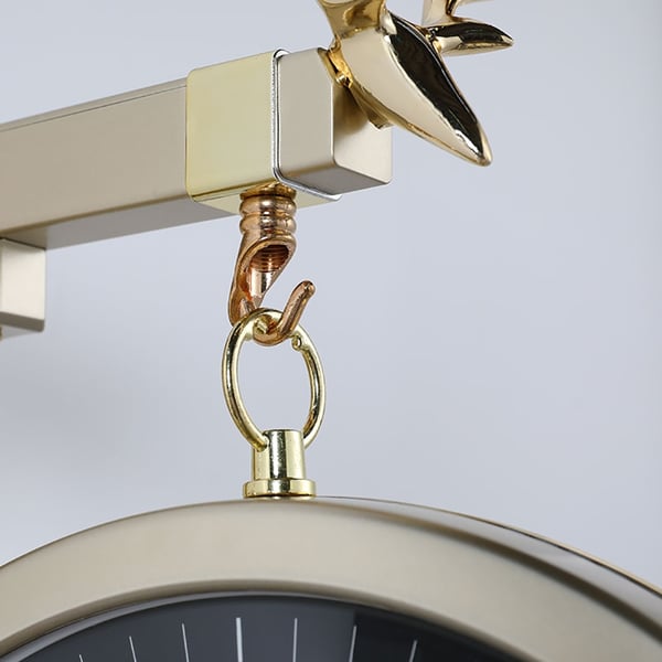 Modern Fashion Double-Sided Creative Black & Gold Wall Clock | Homary