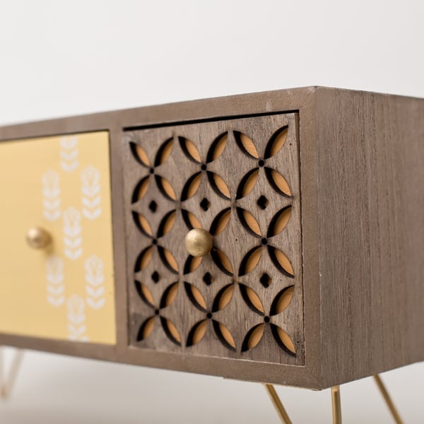Nordic Mini Storage Cabinet Desk Organiser with 3 Drawers | Homary UK