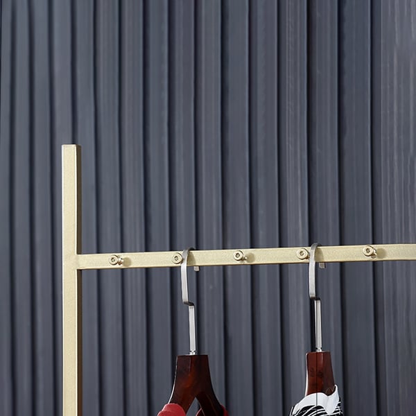 2-Panel Metal Divider Coat Rack Entryway Shelf with Shelf | Homary