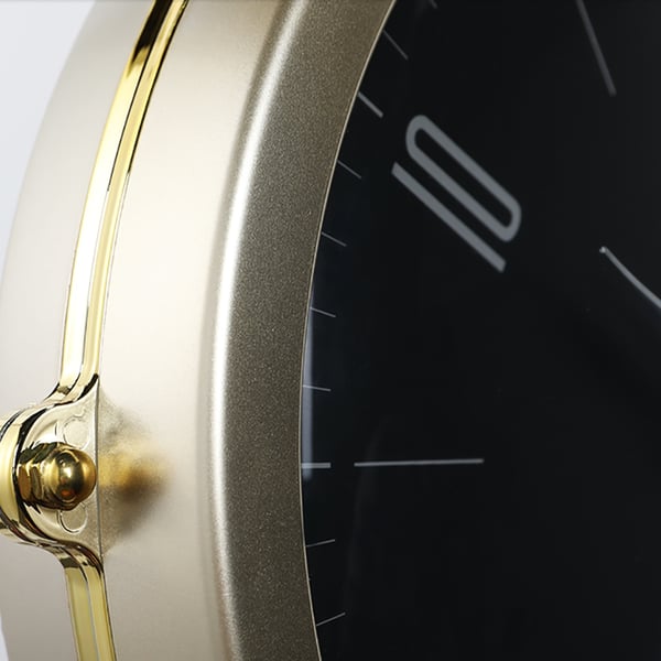 Modern Fashion Double-Sided Creative Black & Gold Wall Clock | Homary