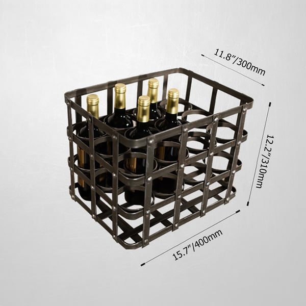 Industrial Metal Tabletop Wine Rack Storage Rack | Homary UK