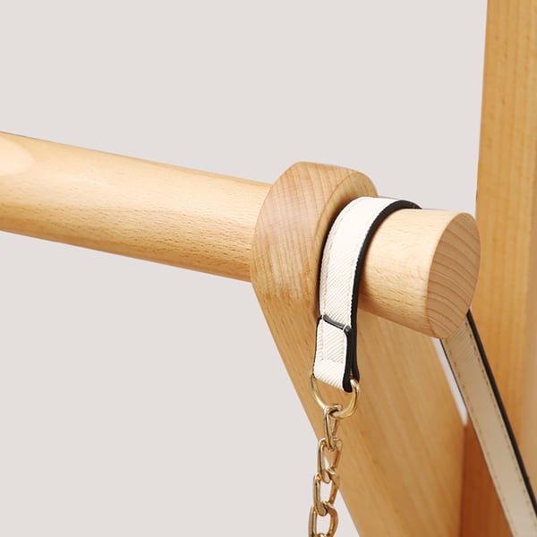 Modern Wooden Standing Coat Rack Foldable Clothing Rack with Shelf ...