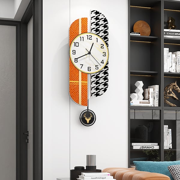 Geometric Design Arabic Digital Wall Clock Modern Home Decor with Round ...