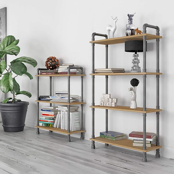 Industrial Pipe Etagere Bookshelf 5 Tier | Homary