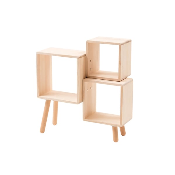 Modern 3-Tiered Square Storage Bookcase Kids' Book Display | Homary UK