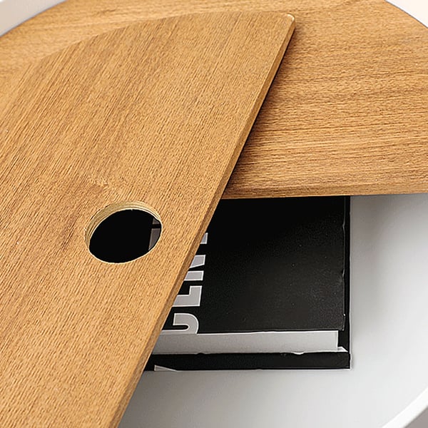 Modern 3-Tiered Round Adjustable Storage Cabinet End Table | Homary UK