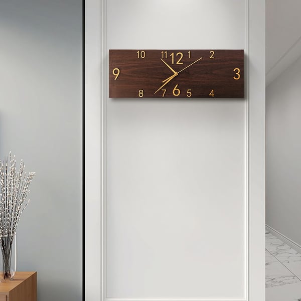 Retro Wooden Texture Rectangular Dial Personality Decorative Artistic ...