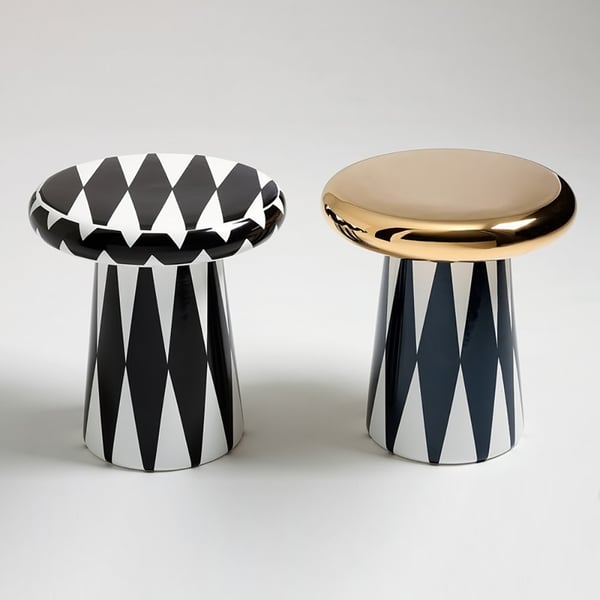 Style D Geometric Figure Round Stool Ottoman Stool | Homary UK