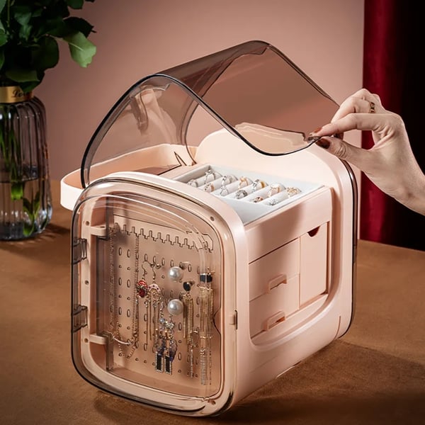 Modern Luxury Jewelry Box Desk Organiser with Handle-Homary