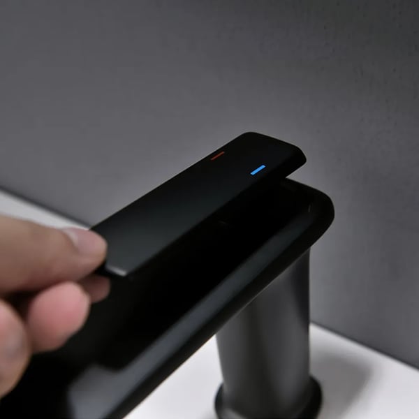 Black Monobloc Single Lever Handle Solid Brass Bathroom Basin Mixer Tap ...