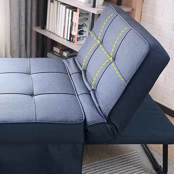 37.4" Modern Lay-down Single Full Sleeper Sofa Bed Cotton&Linen Lounge ...