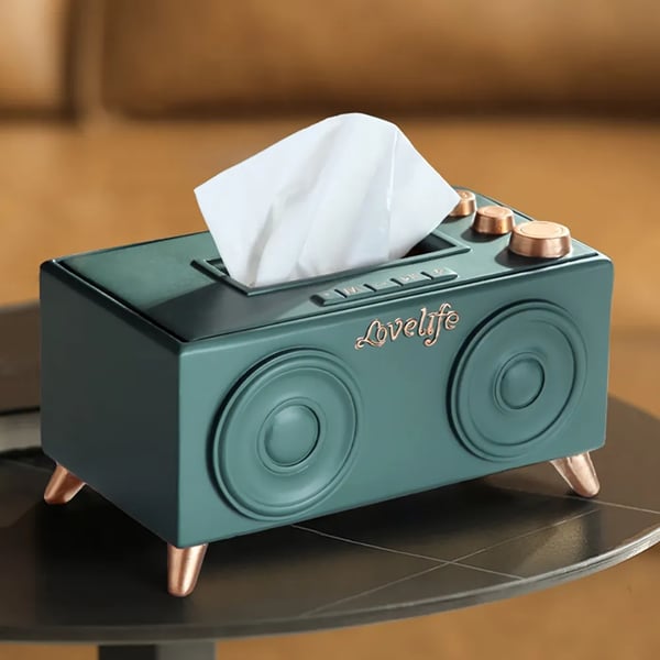 Pull-Out Tissue Box Decor Paper Box Desk Organiser with 4 Legs-Homary