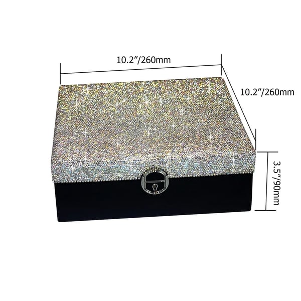 Modern Luxury Shiny Jewelry Box Desk Organizer with Mini Box | Homary