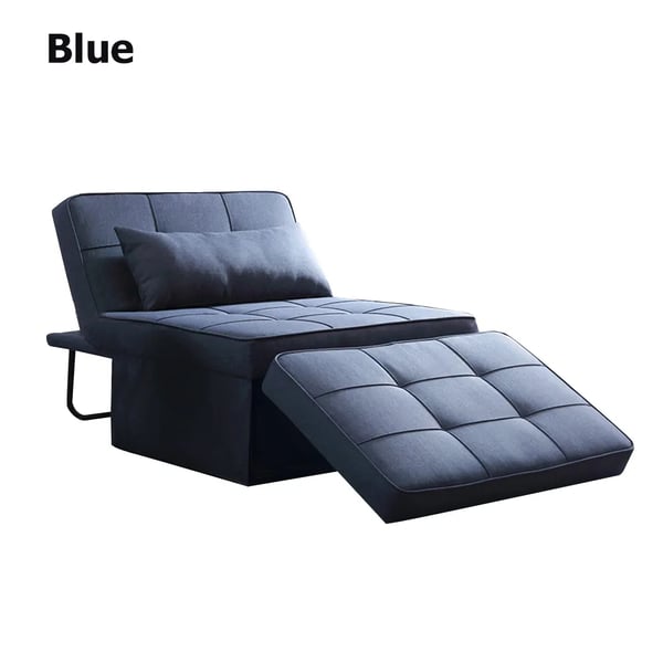 37.4" Modern Lay-down Single Full Sleeper Sofa Bed Cotton&Linen Lounge ...