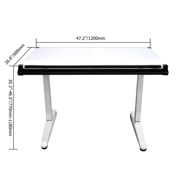 Modern Adjustable Height Office Desk in White Standing Desk | Homary