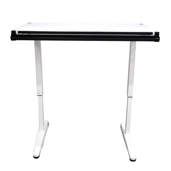 Modern Adjustable Height Office Desk in White Standing Desk | Homary