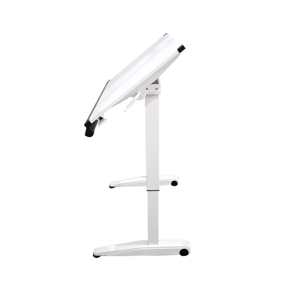 Modern Adjustable Height Office Desk in White Standing Desk | Homary