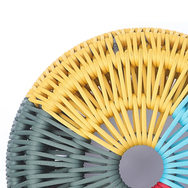 Rattan Woven Round Outdoor Garden Stool | Homary UK