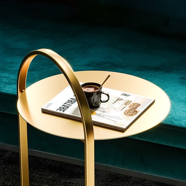 Modern End Table Gold Metal Side Table | Homary