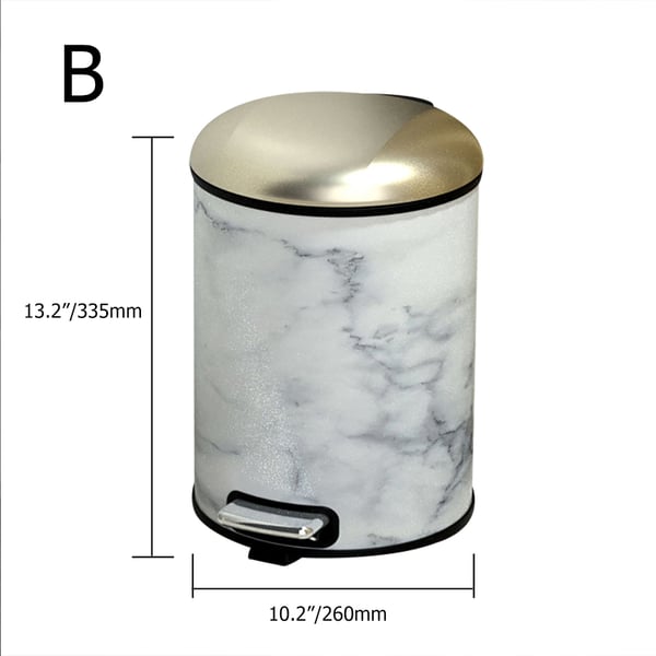 Modern Round 8 L Pedal Kitchen Rubbish Bin in Stainless Steel | Homary UK