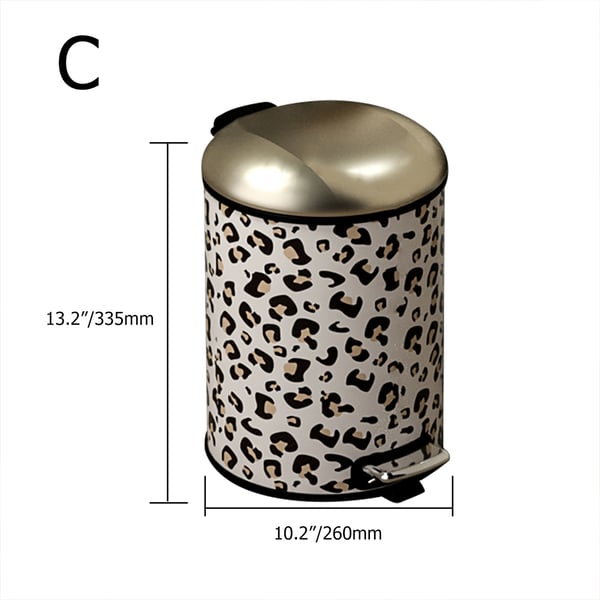 Modern Round 8 Liter Pedal Kitchen Rubbish Bin in Stainless Steel ...