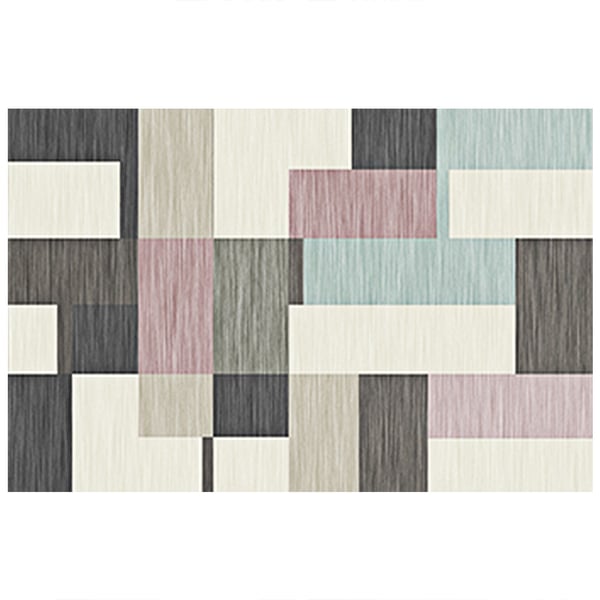 5'×8' Modern Abstract Gradient Geometric Multi-coloured Rectangle Area ...