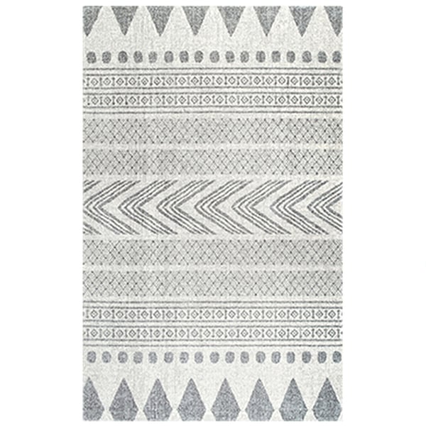 Modern Bohemian Style Geometric Grey Rectangle Area Rug | Homary UK