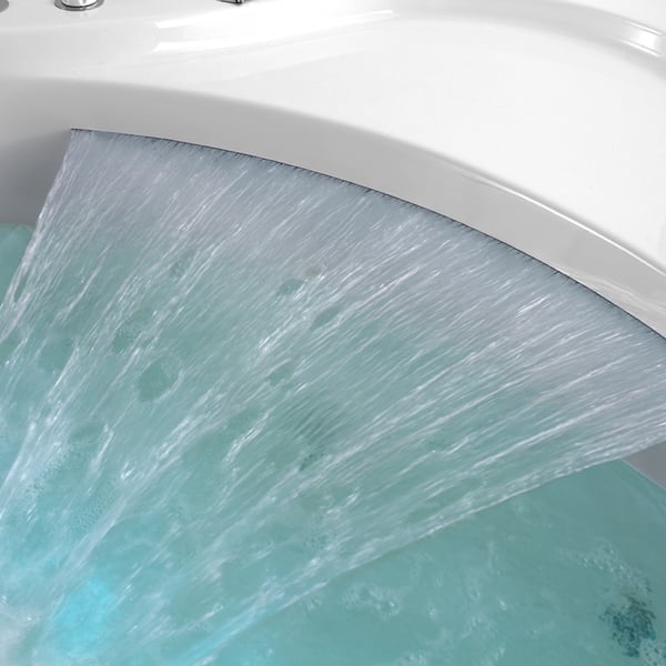 60" Decoration Transparent Acrylic LED Waterfall Whirlpool Massage ...