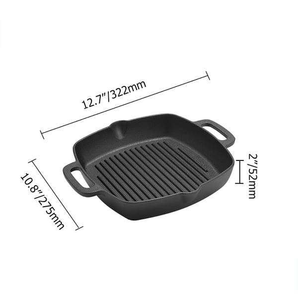 Nonstick Gusseisen Grillpfanne Steak Bratpfanne | Homary DE