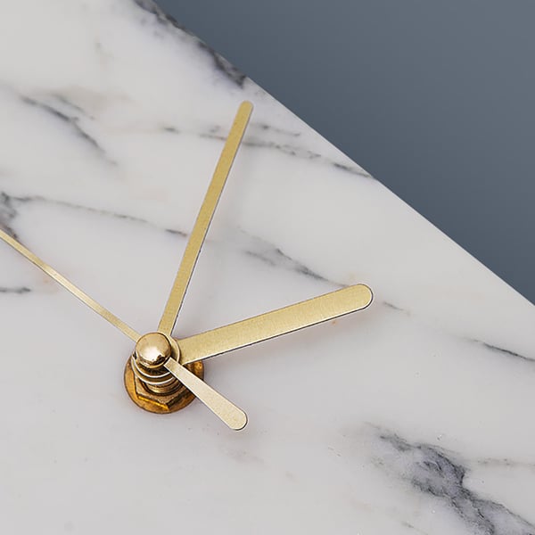 Contemporary Stylish Marble Texture Creative Metal Wall Clock | Homary UK