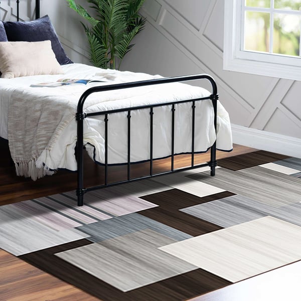 6' x 9' Modern Abstract Gradient Geometric Multi-colored Rectangle Area ...