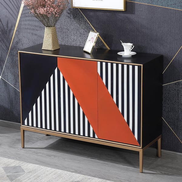Postmodern Display Cabinet 3-Door 4-Shelf Accent Cabinet | Homary UK