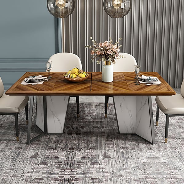 70.9" Rectangular Wood Dining Table Modern Table for 4~6 People | Homary