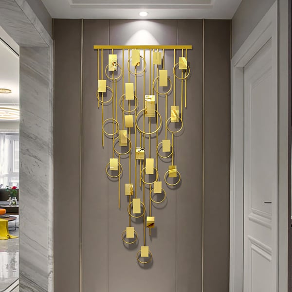 Light Luxury Gold Geometric Patterns Wall Decor Hanging Wall Accent ...