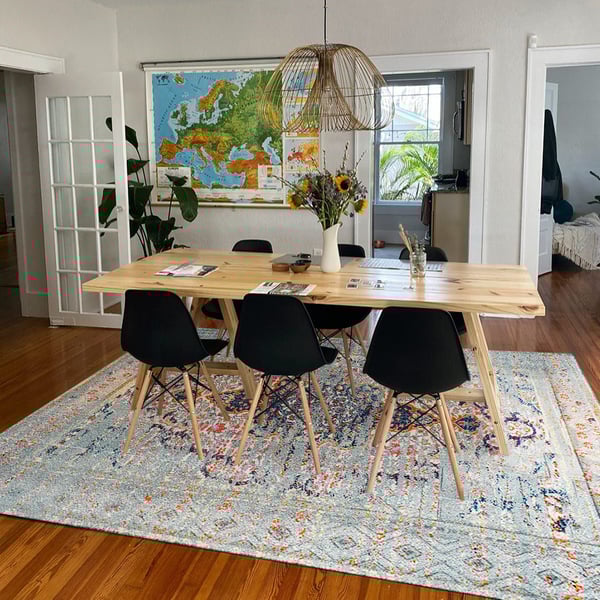 5' × 8' Traditional Style Multi-colored Rectangle Area Rug | Homary UK