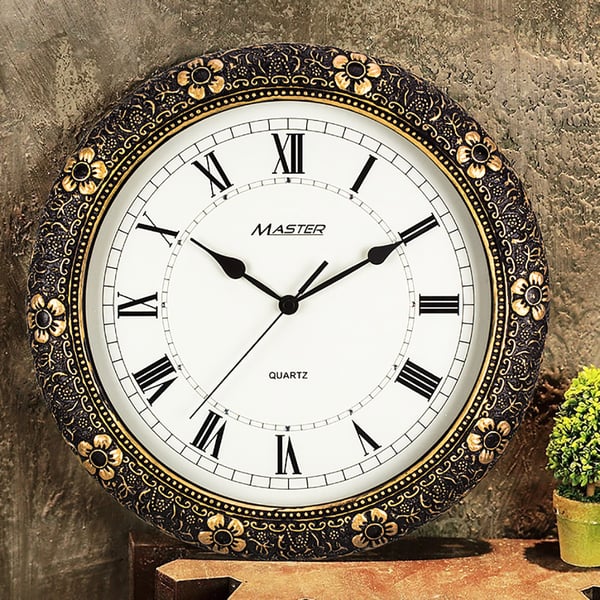 European-Style Innovative Roman Digital Wall Clock with Unique Floral ...