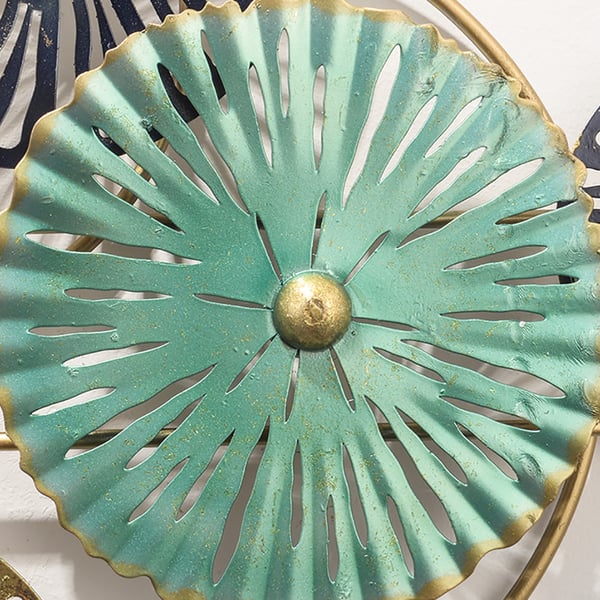 Nordic Modern Art Style Hollow-out Lotus Leaves Large Metal Square Wall ...