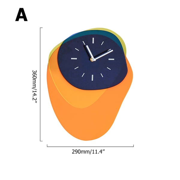 Nordic Modern Style Abstract Art Wall Clock with Distinctive Design-Homary