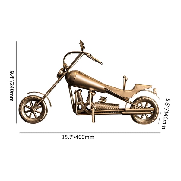 Red Industrial Harley Motorcycle Wine Rack-Homary