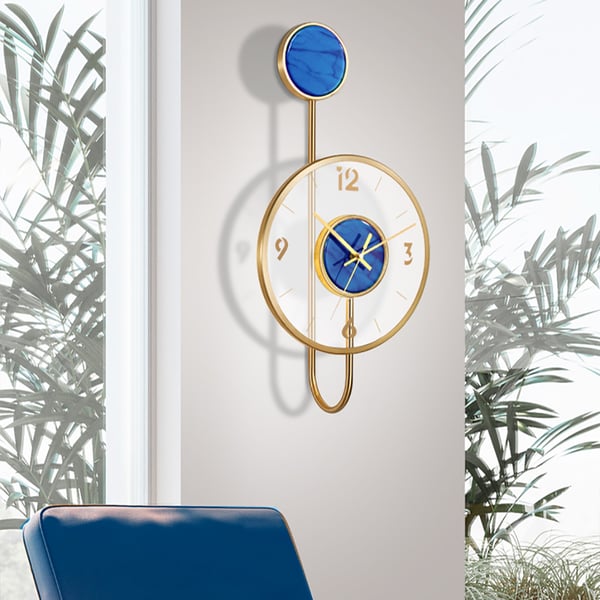 Nordic 3D Quartz Metal Wall Clock Modern Home Decor Art | Homary UK