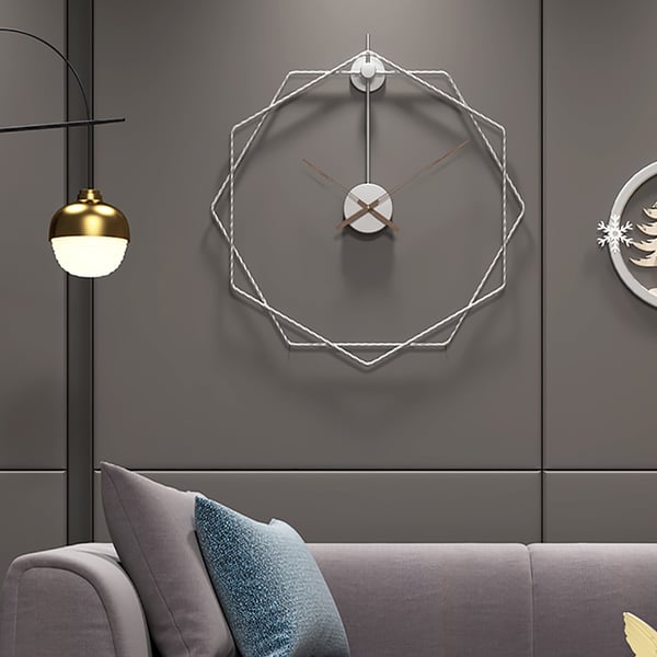 500mm Modern Luxury Minimalist Artistic Metal Large Geometry Wall Clock ...
