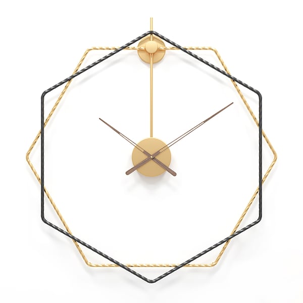 500mm Modern Luxury Minimalist Artistic Metal Large Geometry Wall Clock ...