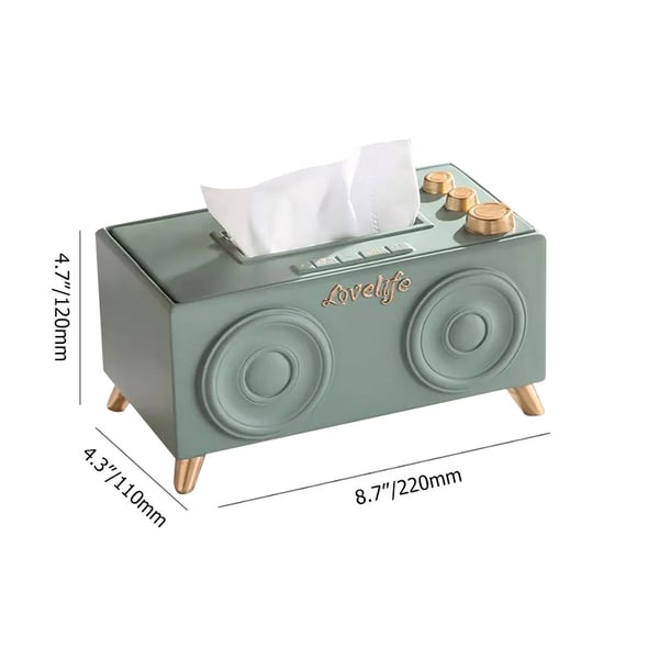 Pull-Out Tissue Box Decor Paper Box Desk Organiser with 4 Legs-Homary